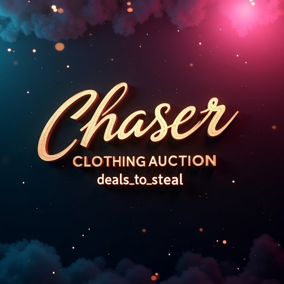 Chaser | Tops | Chaser Clothing Auction Sign With Gold And Pink Accents ...